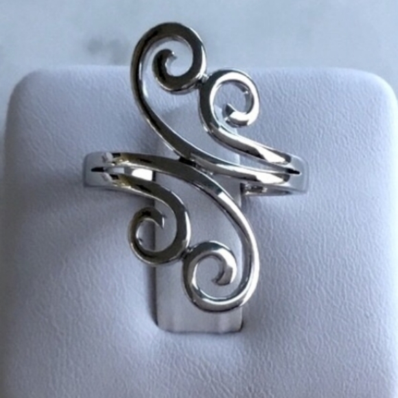 Jewelry | Elegant Swirl Silver Ring | Poshmark